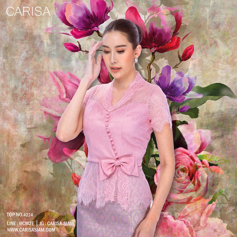 Carisa เสื้อลูกไม้ ลูกไม้ฝรั่งเศสแท้ เนื้อนิ่ม เกรดพรีเมียม เนื้อผ้านุ่มสบายผิว แต่งโบว์น่ารักๆ ...