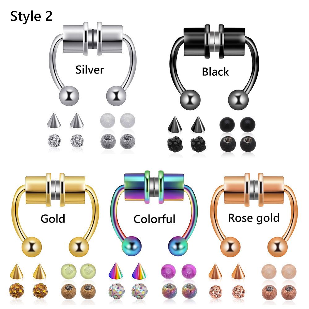 Upstop Women Girls Fake Nose Rings 316l Stainless Steel Nose Ring Hoop