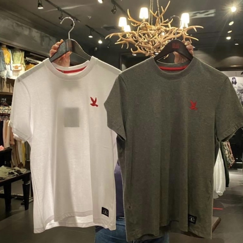 เสื้อยืดเบสิคสีพื้นแขนสั้นแบรนด์CCOOแท้รุ่นลดราคาพร้อมส่งคอกลมคลมวี ...