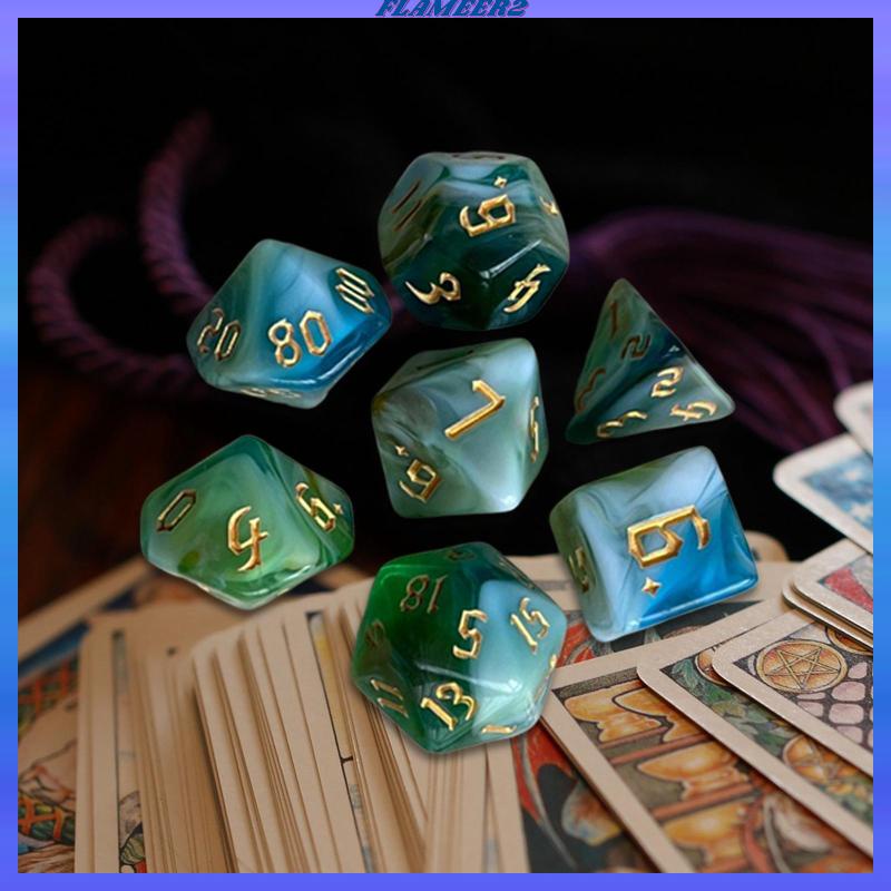 7x Painted Polyhedral Dice Family Games for DND RPG MTG Card Games ...