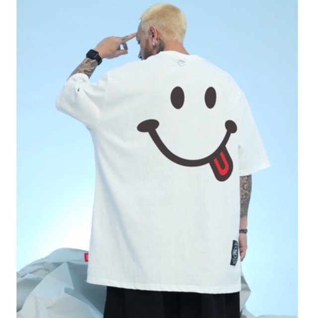 Spenzer.street Smiley tee เสื้อโอเวอร์ไซส์ เสื้อผ้าแฟชั่น สตรีท rapper ...