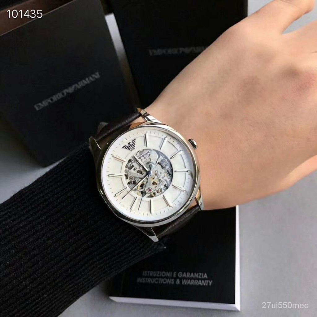 ซื้อของแท้Armaniaอาร์มานี่อัตโนมัติกลนาฬิกาผู้ชายและผู้หญิงธุรกิจเข็ม ...