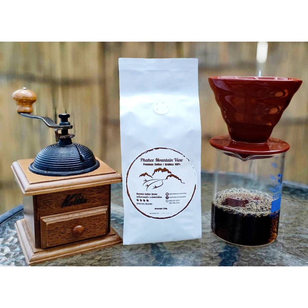 เมล็ดกาแฟพรีเมี่ยม 500 กรัม กาแฟผาฮี้พันธุ์อาราบิก้า 100% Phahee ...
