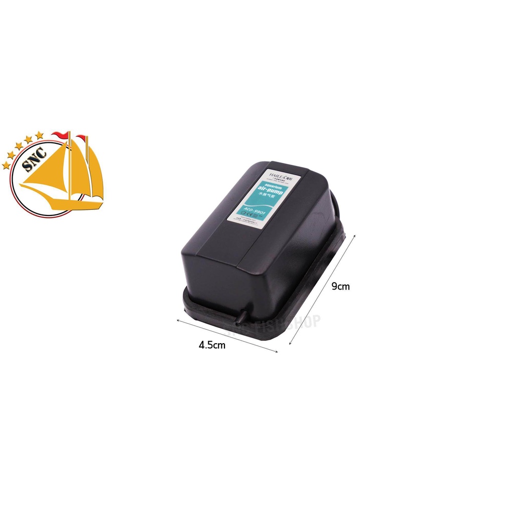 HAILEA AQUARIUM AIR PUMP ACO-9901 ปั๊มอ๊อกซิเจน แถมฟรีสายยาง 2 เมตร x1 ...