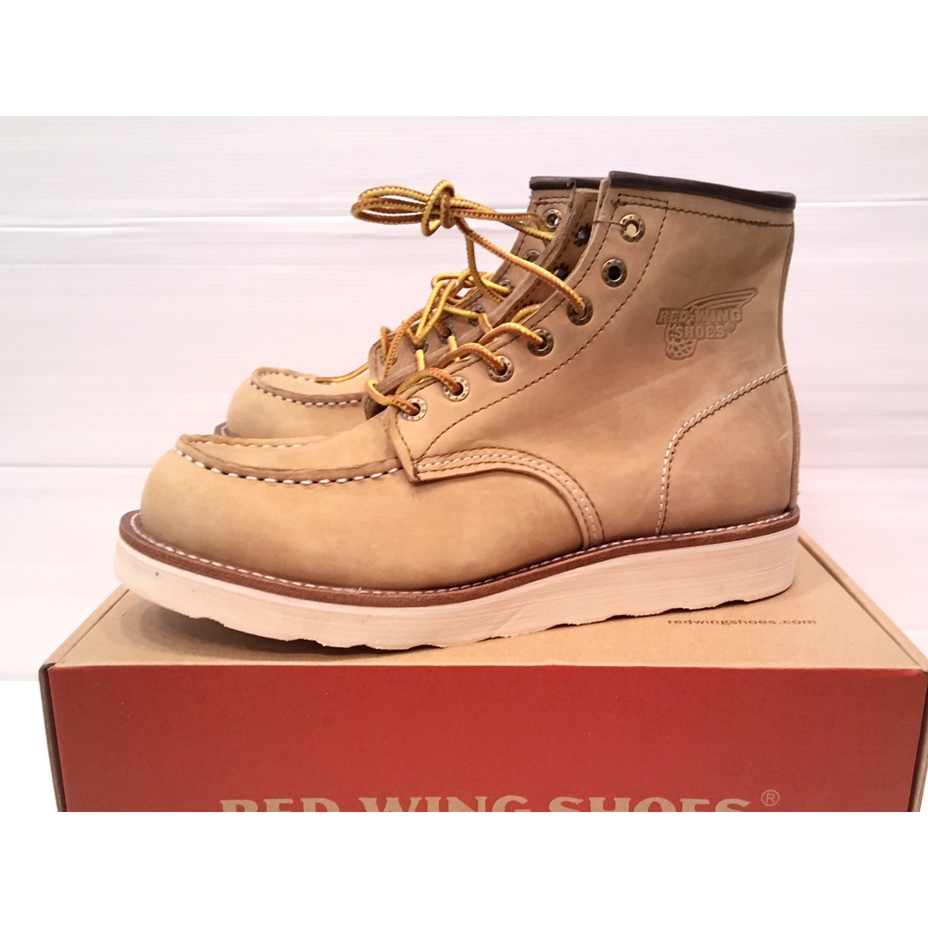 ของพร้อมส่ง รองเท้าหนังหุ้มข้อสีครีม redwing boot รับประกันสินค้า หนังแท้100 รองเท้าบูท ผช. ไซส์ ...