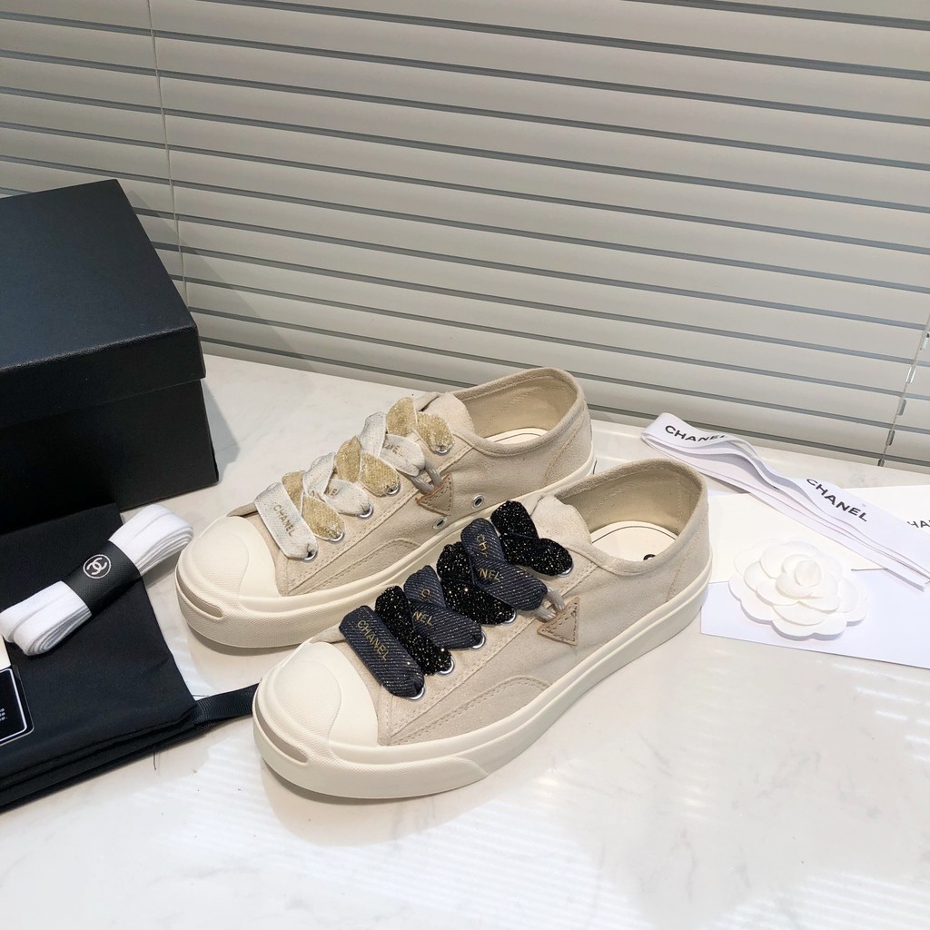 CHANEL X CONVERSE รองเท้าผู้หญิงรุ่น Jack Purcell ซีรีส์คลาสสิกปี 1970 ...