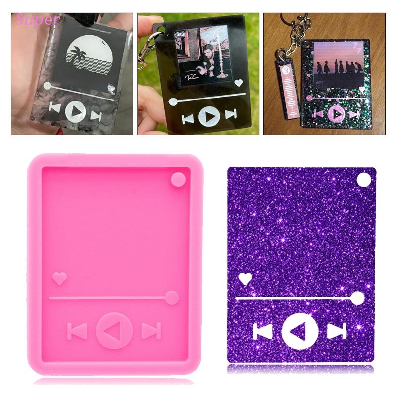 Super Music Player Keychain Epoxy Resin Mold Jewelry Pendant Silicone ...