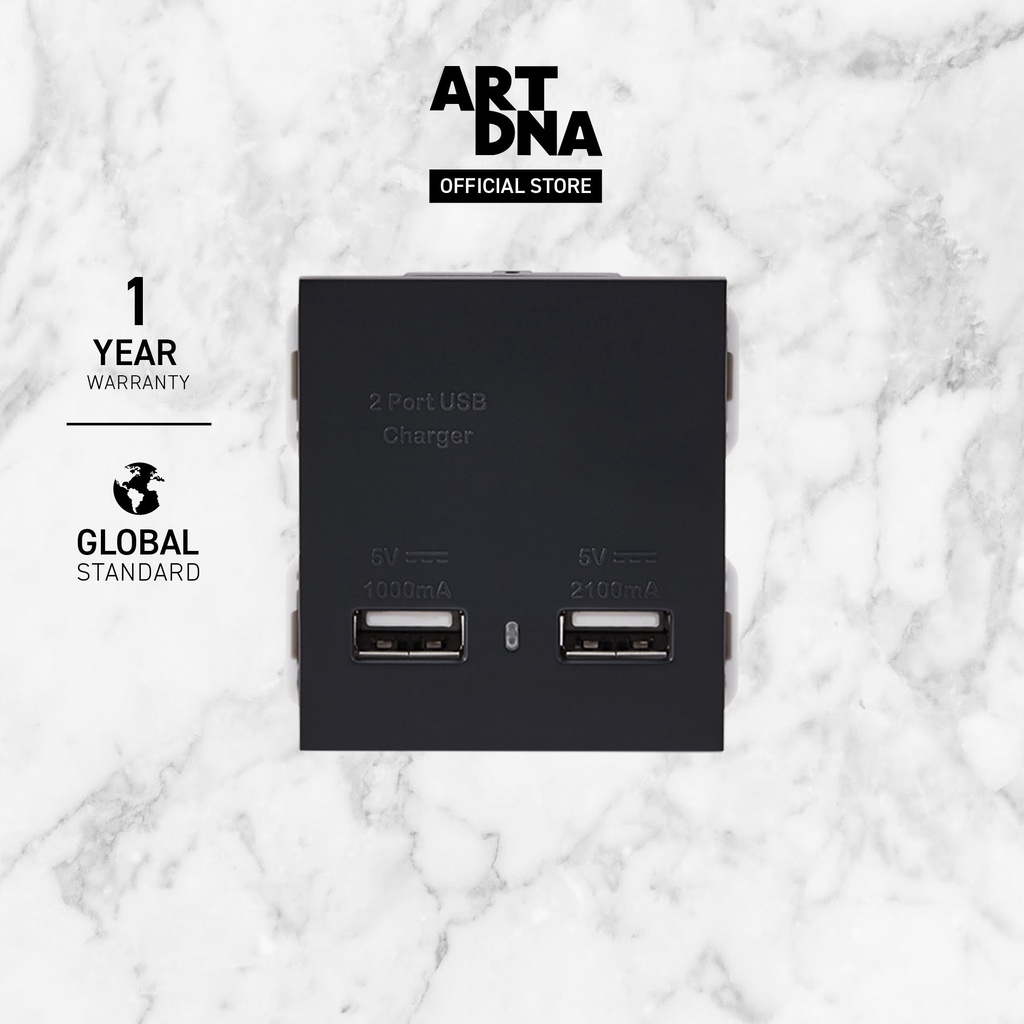 ART DNA รุ่น A77 Double USB Charger Socket สีดำ design switch สวิตซ์ไฟ ...