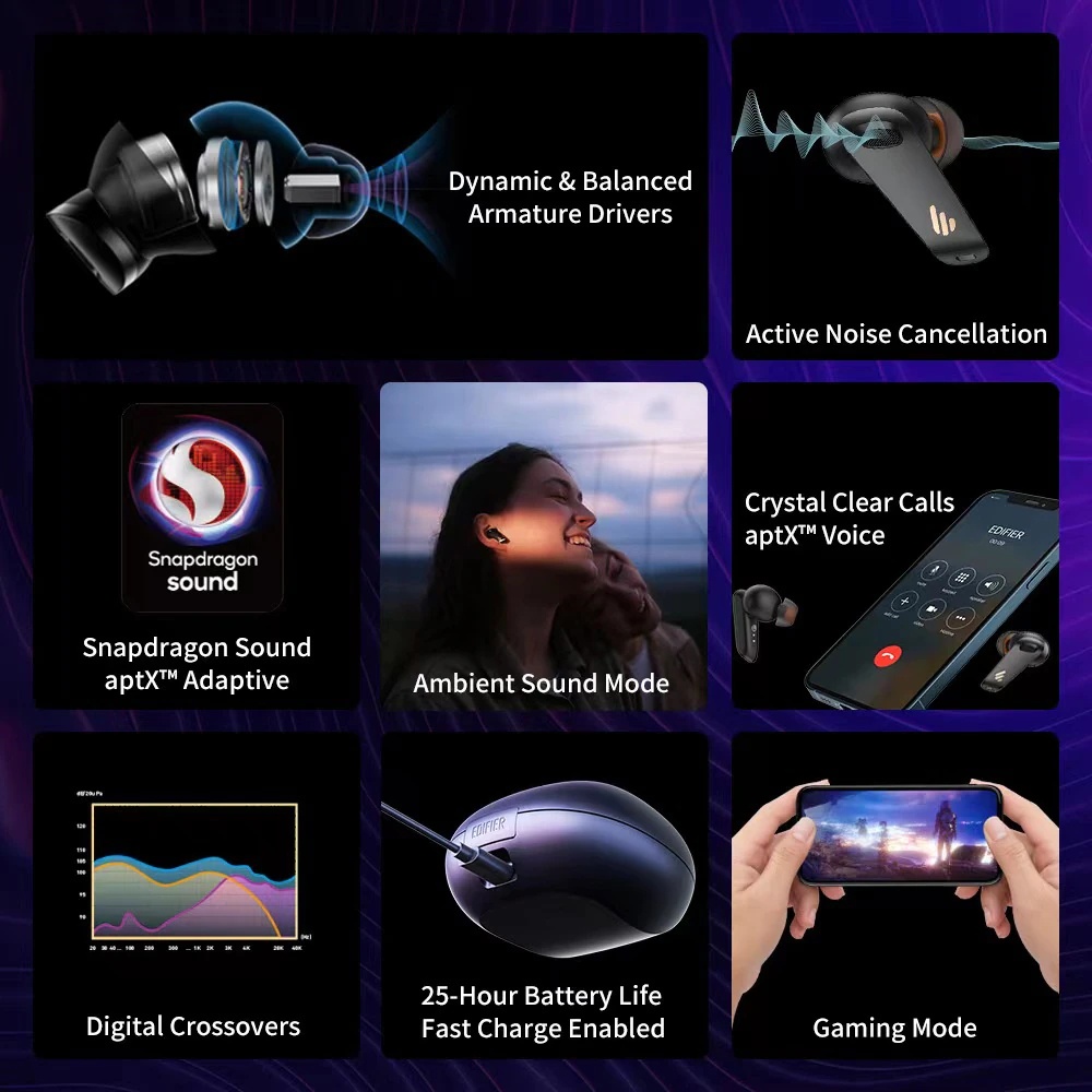 Edifier Neobuds S TWS หูฟัง พร้อมบลูทูธ 5.2 ตัดเสียงรบกวน 42dB เสียงพรี ...