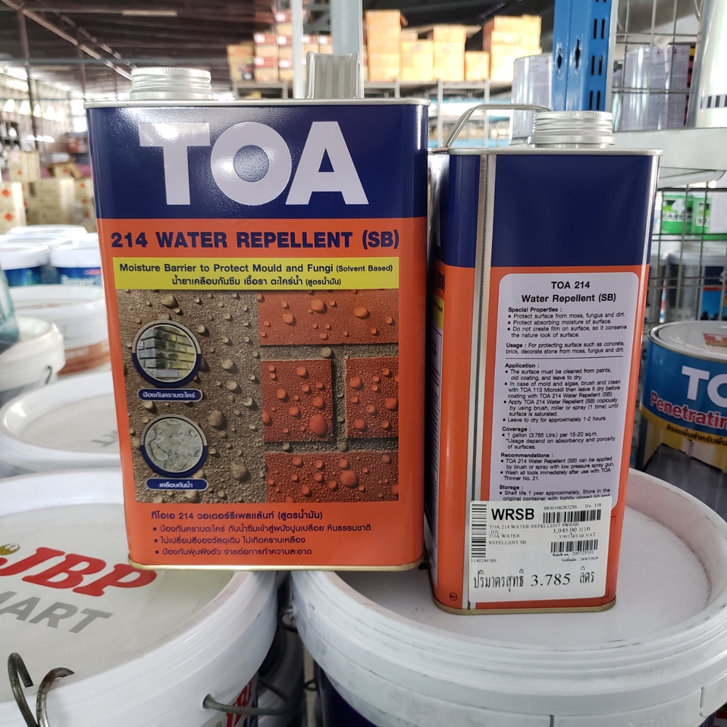 น้ำยาทากันซึม ป้องกันคราบตะไคร่ เชื้อรา TOA Water Repellent 1 แกลลอน ...