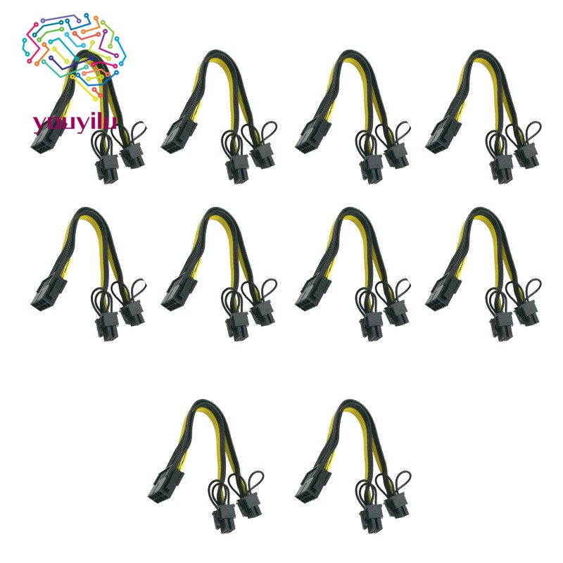 8 - Pin Pci Express To 2 X Pcie 8 ( 6 + 2 ) เมนบอร์ดพาวเวอร์เคเบิ้ล ...