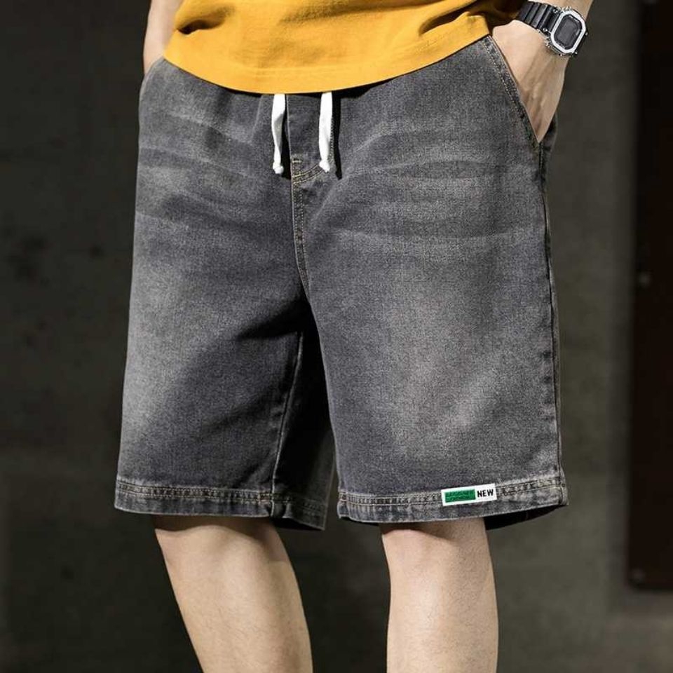 2020 new summer denim shorts men's plus size casual denim men's five ...