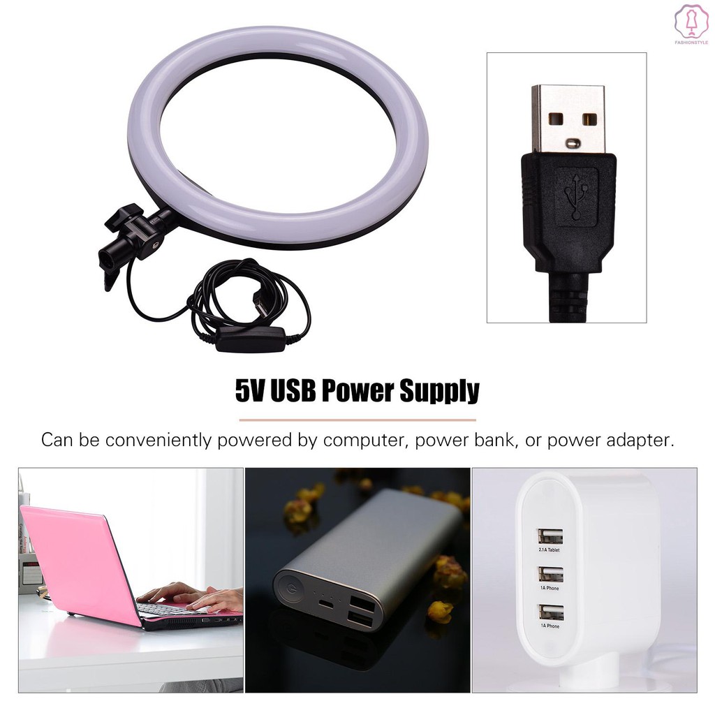 26cm/10inch LED Ring Light Photography Fill-in Lamp 3 Lighting Modes ...