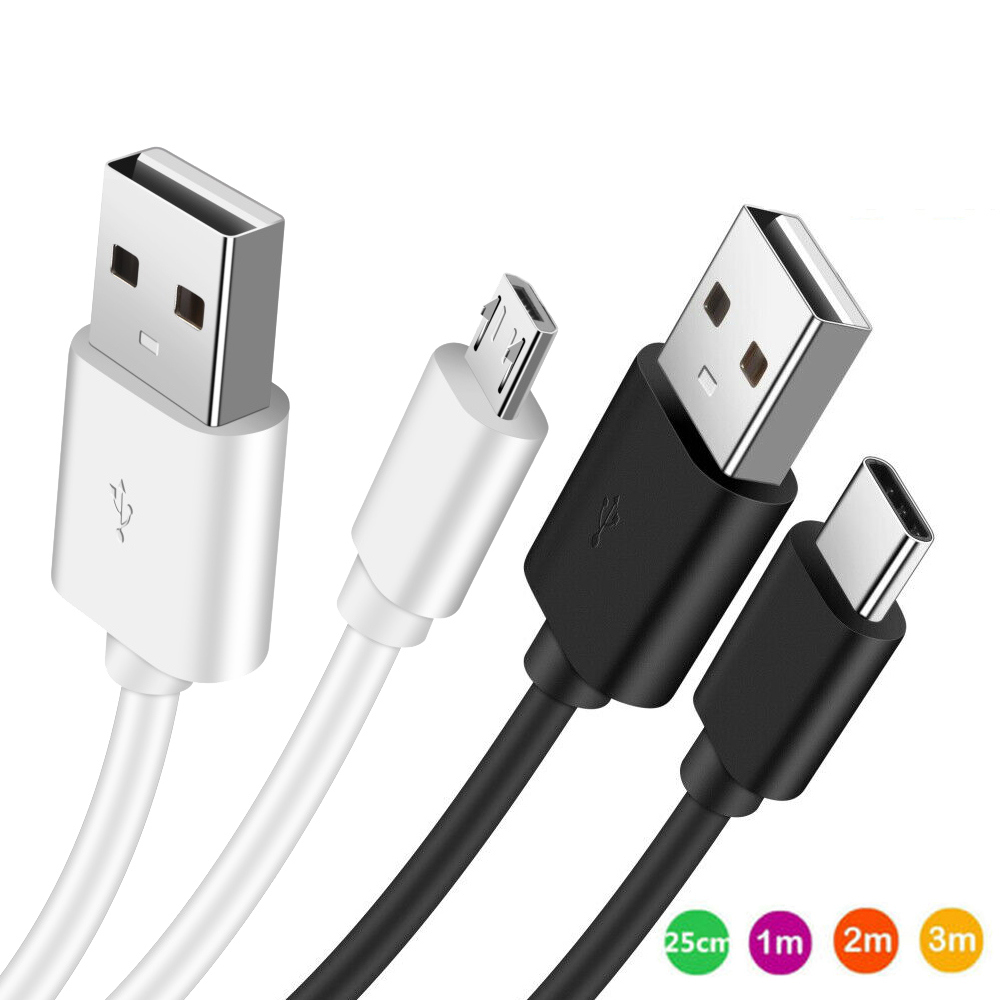 Fast Charging Data Cable 2A USB to Lightning Type-C Micro USB 3.1 ...