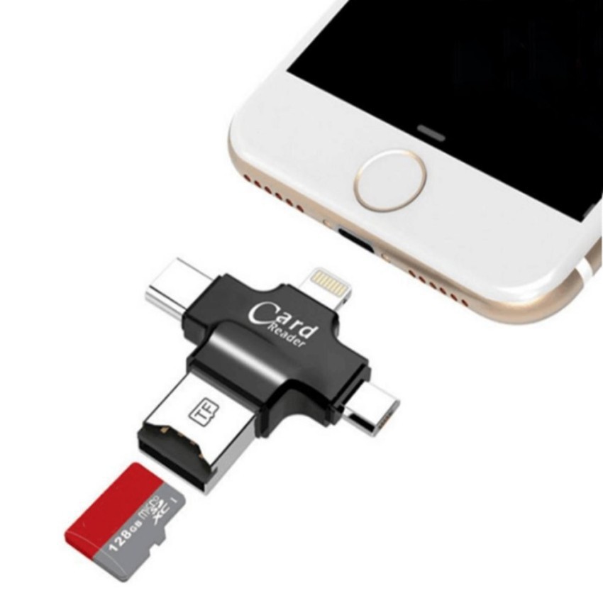 card reader iDragon การ์ดรีดเดอร์ 4 in1 OTG(4) ตัวอ่านเม็มโมรี่การ์ด ...