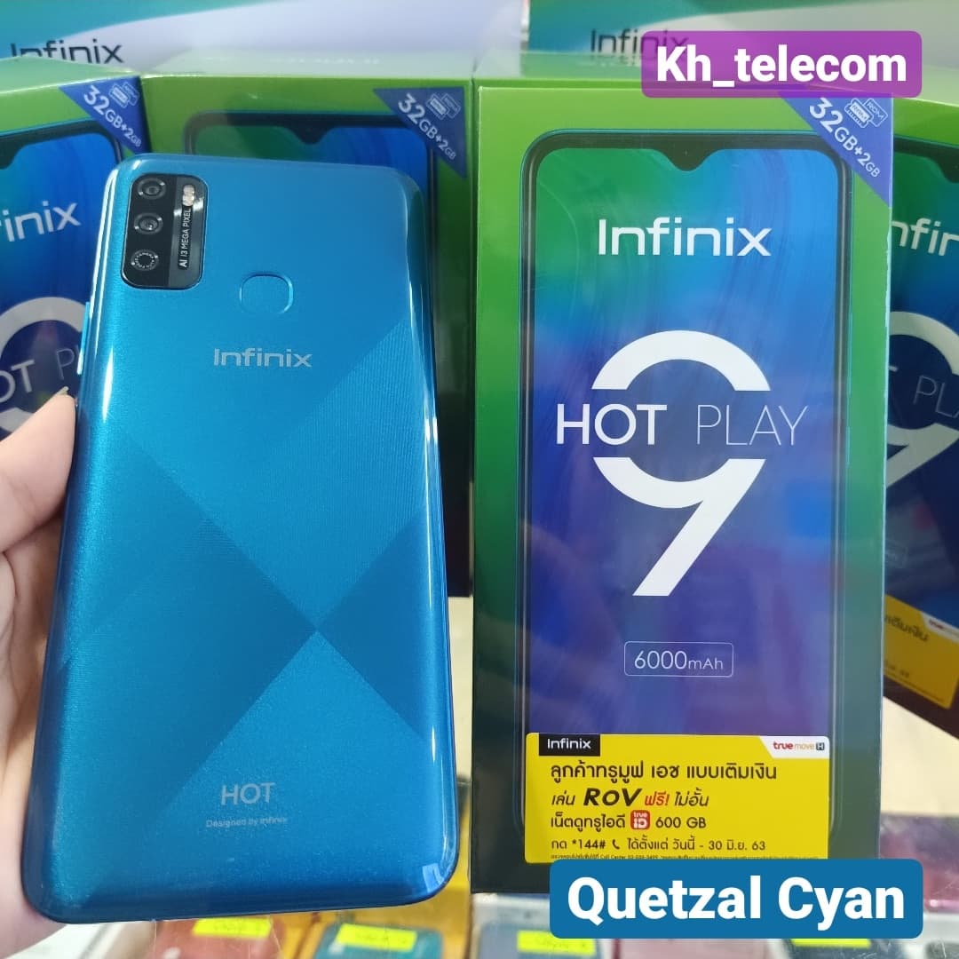 Infinix Hot 9 play จอใหญ่ 6.82" HD+ Android 10 ชิปเซ็ตHelio A25 ...