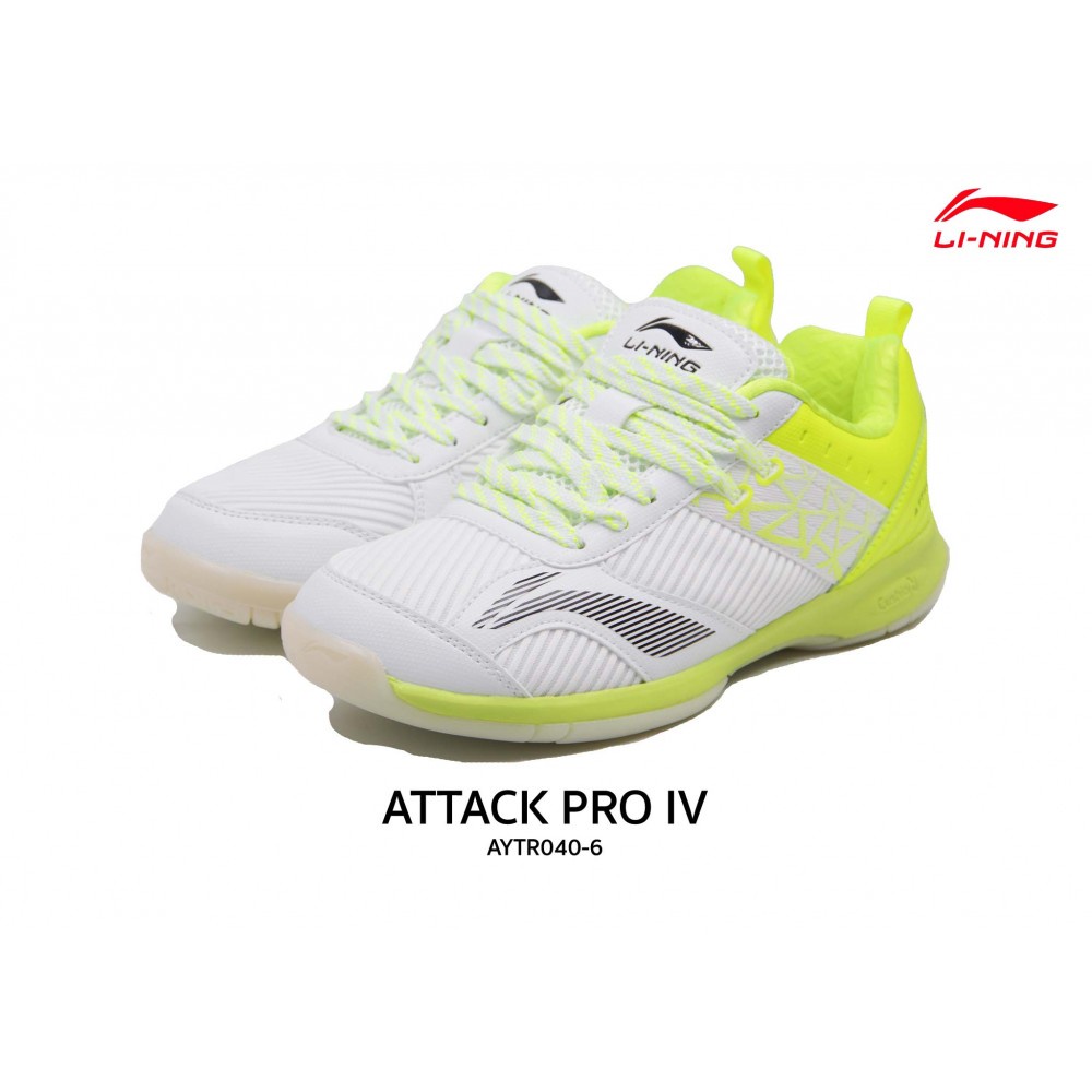 รองเท้าแบดมินตัน LI NING ATTACK PRO IV WHITE | Shopee Thailand