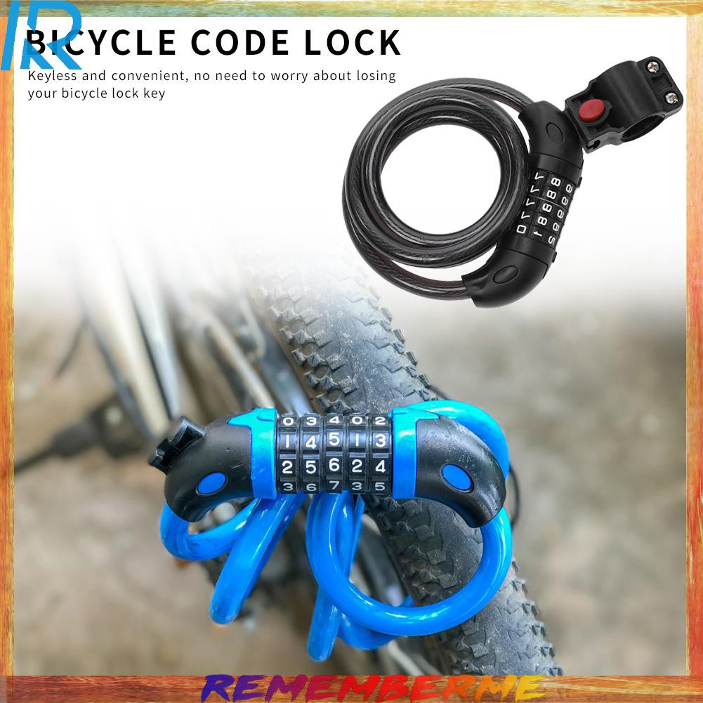 Ready Stock Anti-theft Bike 5 Digit Combination Lock Security Steel ...
