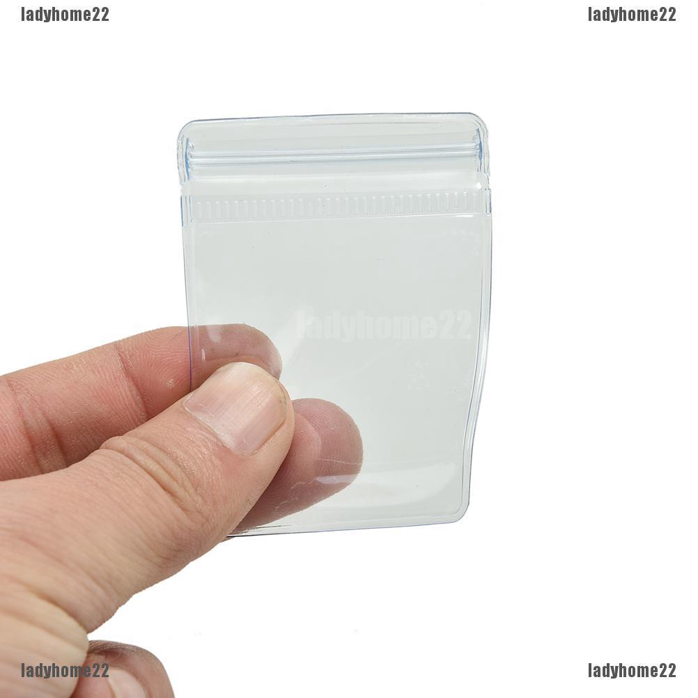 100Pcs Badge Holders Clear Plastic Coin Wallets Storage Envelopes Bag 5 ...