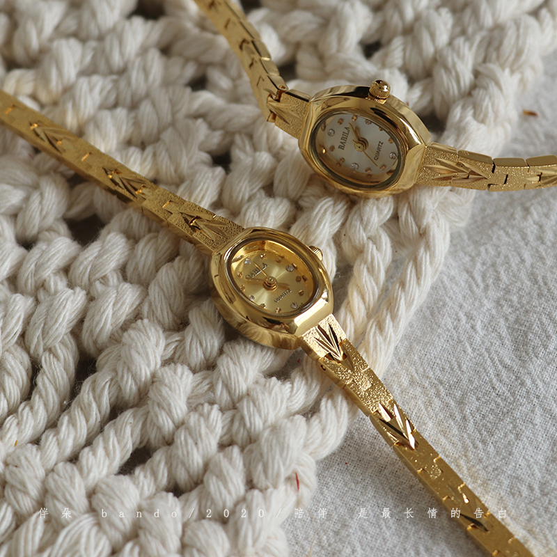 Banduo light luxury watch ladies gold color retro literary Korean chain ...