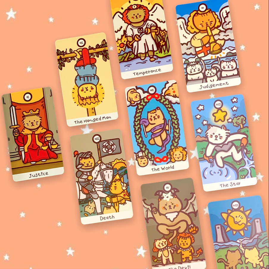 Cattitude Tarot ไพ่แมวส้ม ไพ่แมว ไพ่ทาโรต์ ไพ่ทาโร่ไทย ของแท้ ไพ่ยิปซี ...
