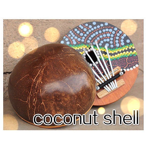 HOT Handmade folk instrument thumb piano Kalimba 7 Keys Tunable Coconut ...
