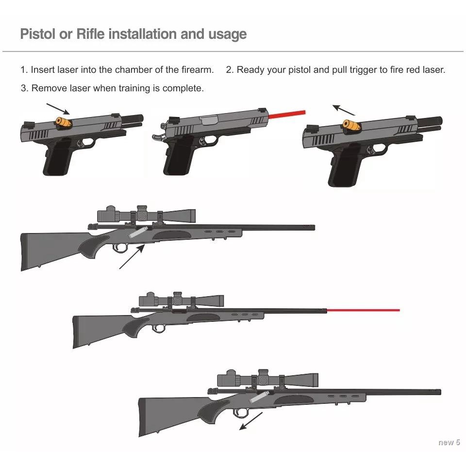 กีฬากลางแจ้ง .223 .380 .45acp .38 .40sampw 9mm Ammo Laser Training ...