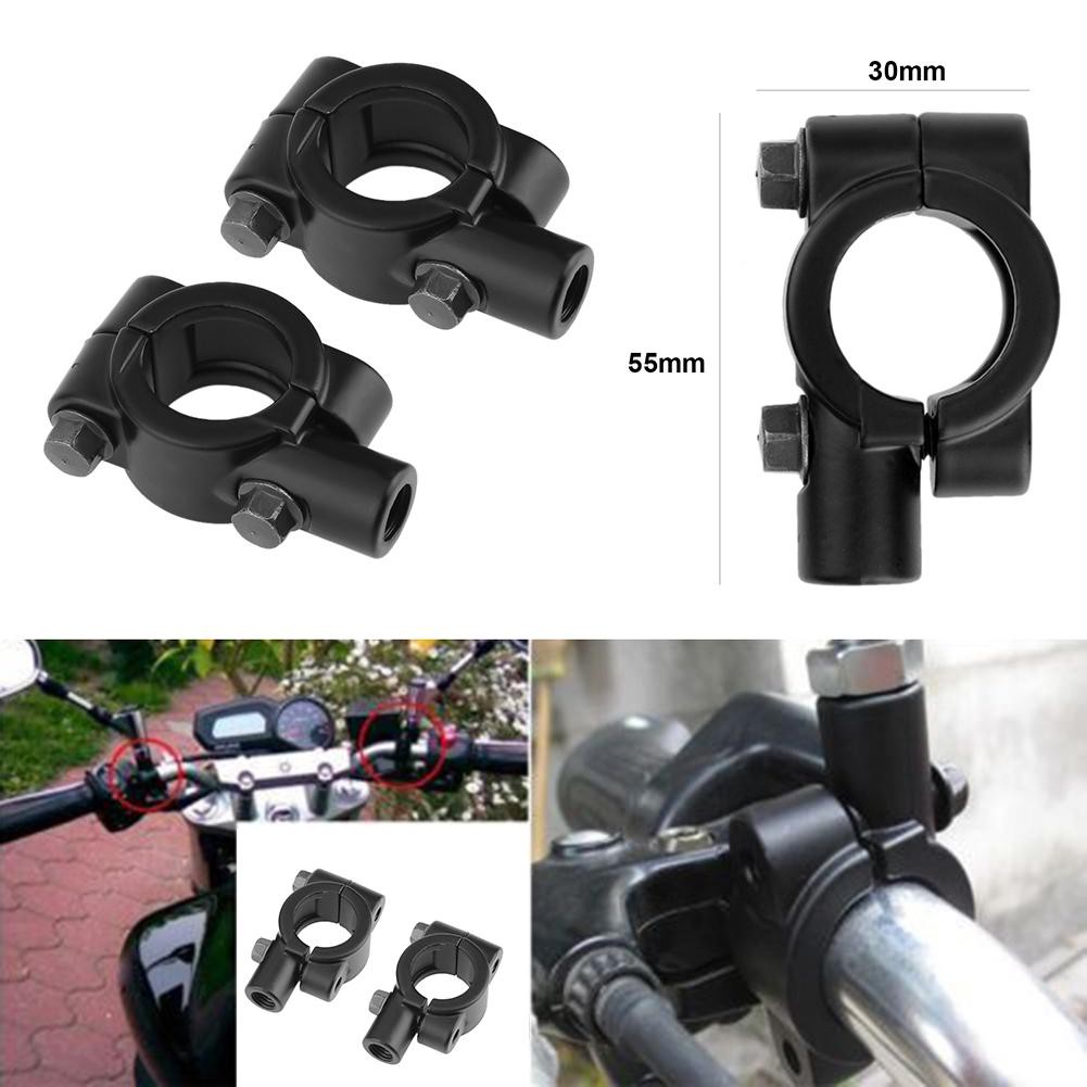 2pcs Universal Motorcycle Handlebar Mirror Mounts M10x22mm Aluminum ...