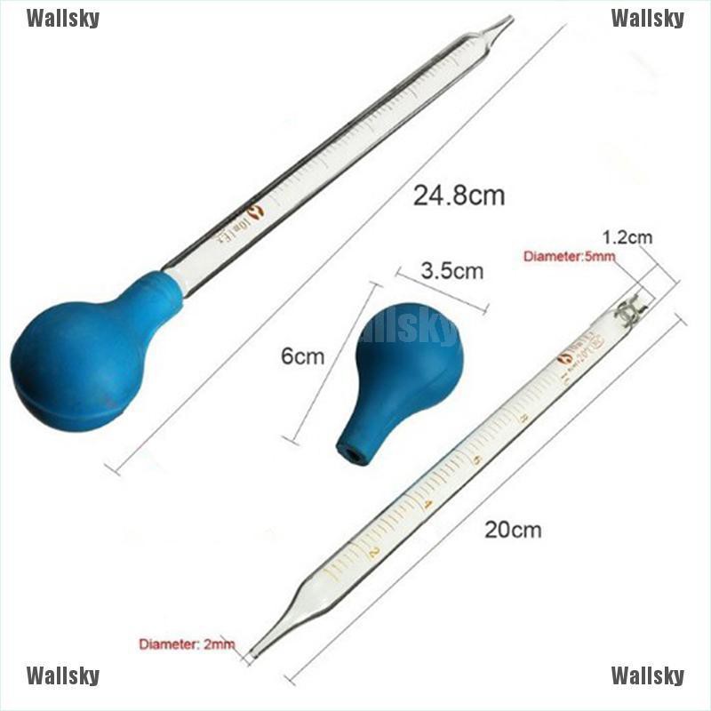 Wallsky 1Pc 10Ml Rubber Head Glass Dropper Glass Pipette Lab Dropper ...
