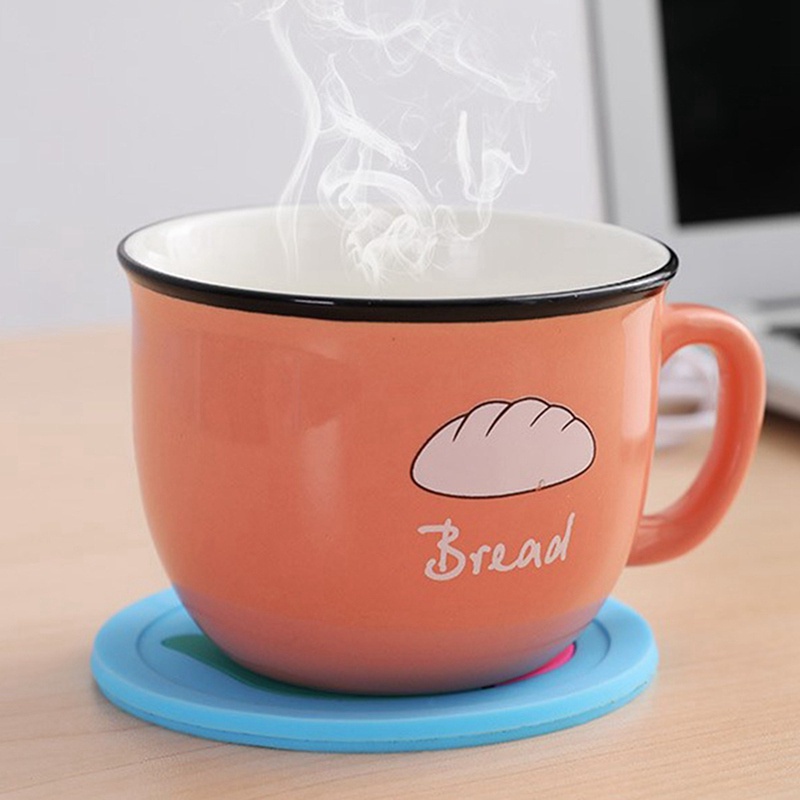 USB heating coaster round thermostatic non-slip water coaster ...