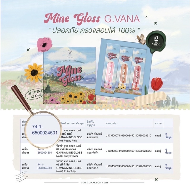 พร้อมส่ง ส่งฟรี Gvana box set G-vana จีวานา มายกรอส ลิปกรอสมีสี สเตนติ ...