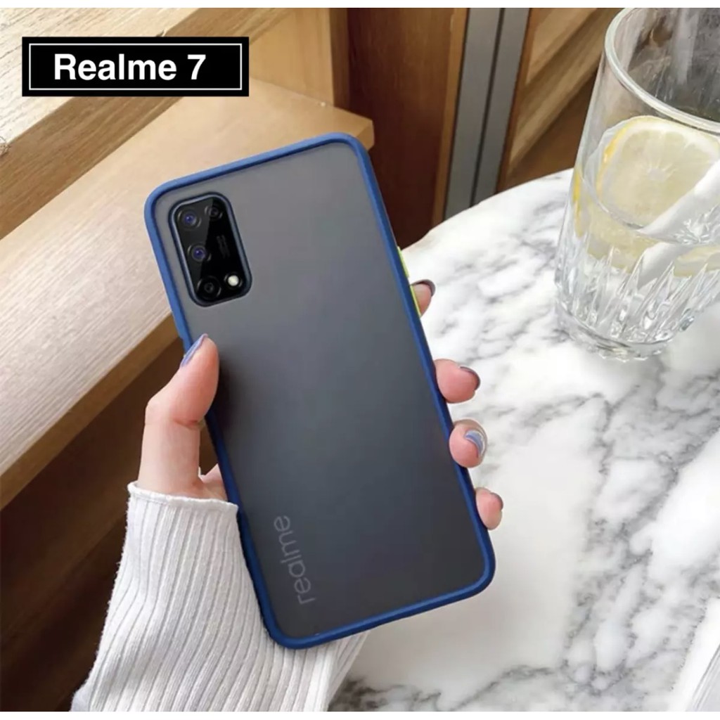 รุ่นใหม่ Case Realme 7 5G เคสเรียวมี เคสกันกระแทก ปุ่มสีผิวด้าน ขอบนิ่ม ...