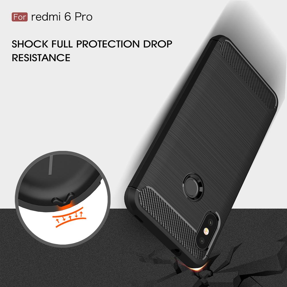 เคสโทรศัพท์ซิลิโคนคาร์บอนไฟเบอร์สําหรับ Redmi 6Pro Xiaomi Redmi 6 Pro - nicotd1.th - ThaiPick