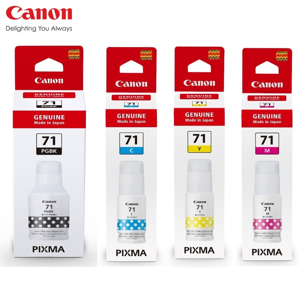 หมึกเติม ของแท้ Canon GI-71 PGBK C M Y Ink Bottle มีกล่อง Canon Original 100 canoon 71 - s_shop ...