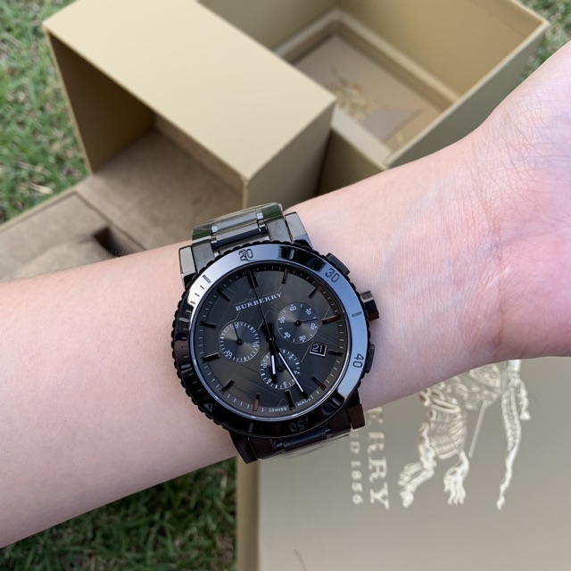 Burberry Chronograph Gunmetal dial BU9381 - youthtyme - ThaiPick