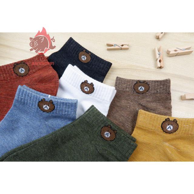 ถุงเท้าหมี 1คู่ แถม 1คู่ เส้นใยที่หนา เพิ่มความทนทาน บางเบา ใส่สบาย ...