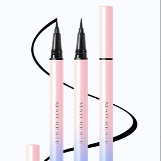 ใหม่ MAYCREATE อายไลเนอร์ (แพคเกจสีดำและสีชม) เขียนง่าย กันน้้ำ สวย ...