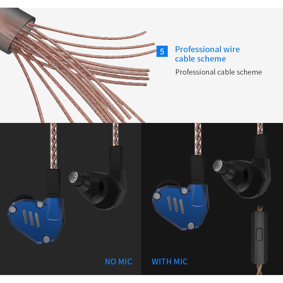KZ ZS7 หูฟัง Hybrid 5 ไดร์เวอร์ ถอดสายได้ ประกันศูนย์ไทย ...