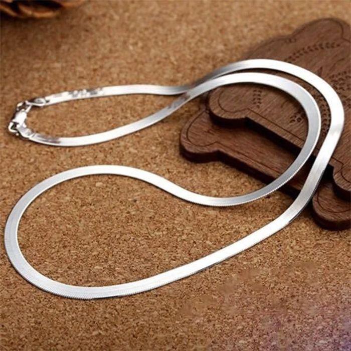 925 Sterling Silver 4MM chain Necklace for Women Luxury Couple Fine ...