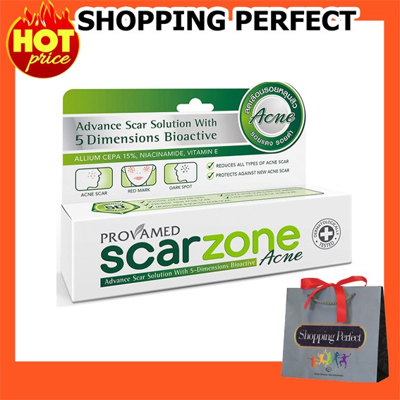 New!! Provamed Scarzone Acne รอยแผลจากสิว หลุมสิว รอยแดง รอยดำ (y1563 ...