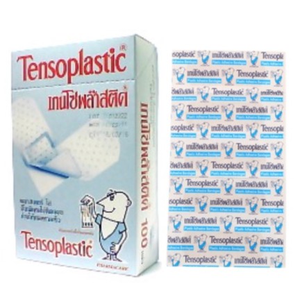 Tensoplastic Clear เทนโซพล๊าสติค พลาสเตอร์ ปิดแผล ชนิดใส จำนวน 1 กล่อง ...