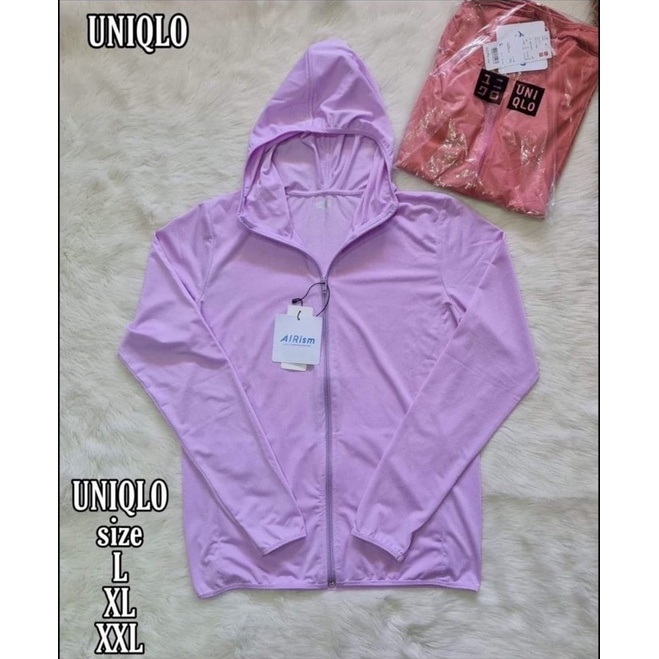 เสื้อแขนยาว ยูนิโค่ UNIQLO งาน UV มีหมวก ทรงสวย ผ้าใส่สบายบางๆ งานของแท้ มือ 1 งานป้าย ราคา 390 ...