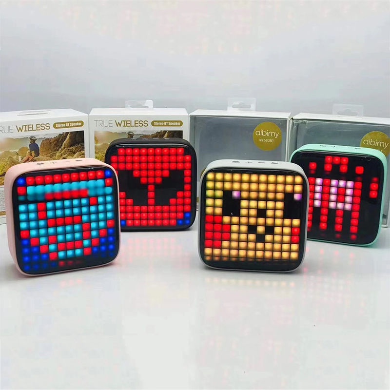 Square LED creative bluetooth speaker wireless retro girl cute lantern ...