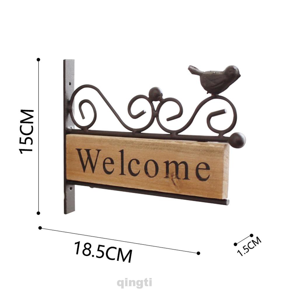 Gift House Pastoral Stable Wrought Iron Vintage Welcome Sign - qingti ...