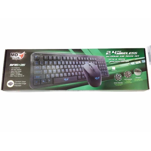 keyboard wireless MD TECH Keyboard + Mouse Wireless Combo รุ่น RF15+35 ...