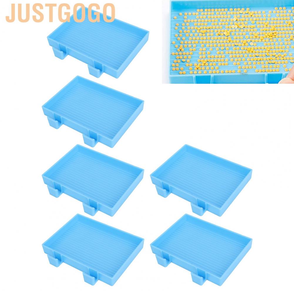 Justgogo Bead Sorting Trays Rhinestone Plate Tray Art Painting ...