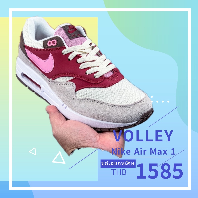Nike Air Max 1 Shock Absorbing น้ำหนักเบาสบายรองเท้าวิ่งลำลองผู้ชายและ ...
