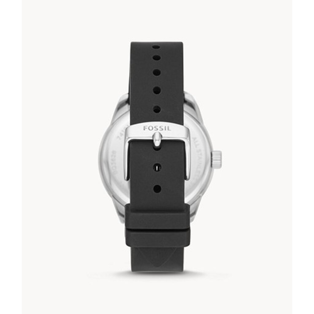 FOSSIL FOSSIL Dayle Three-Hand Date Black Silicone Watch BQ3628 BQ3628 ...