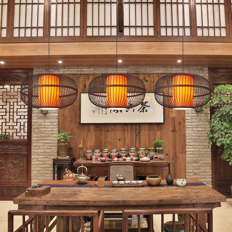 New bamboo art simple Zen aisle corridor bedside tea room tatami bamboo ...