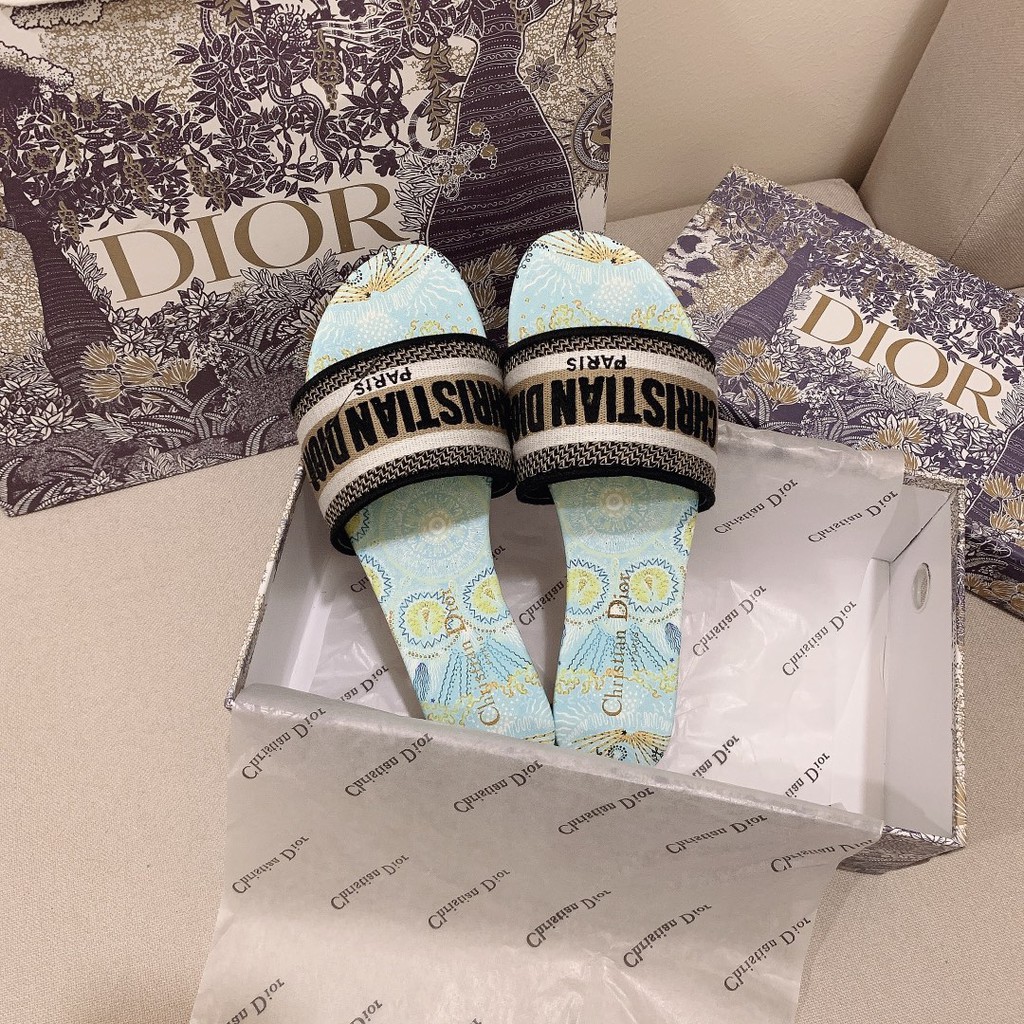DIOR summer holiday series embroidery sandal casual flip slipper part3 ...